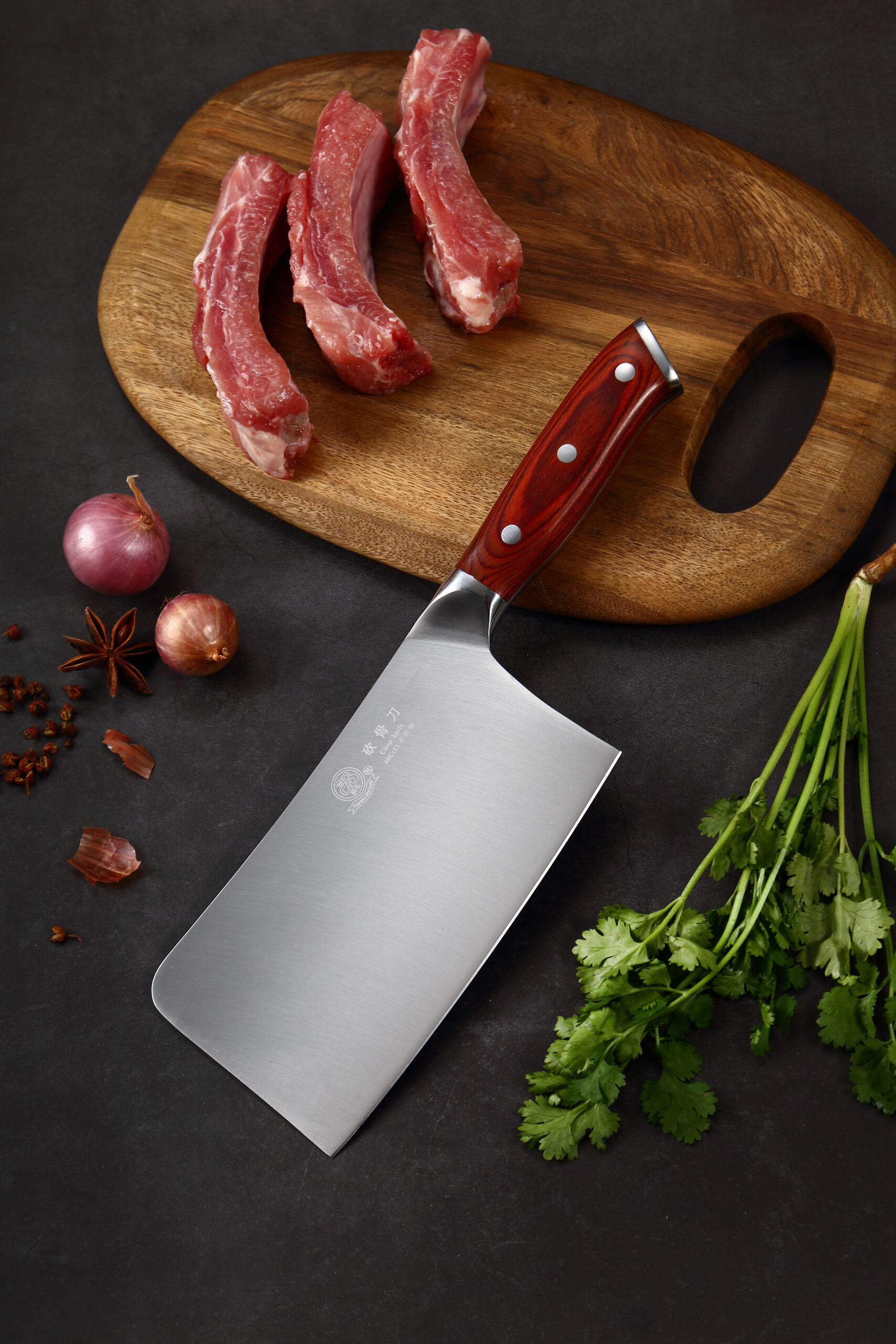 7pcs Chinese kitchen knife set with Choping knife and cleaver knife ...